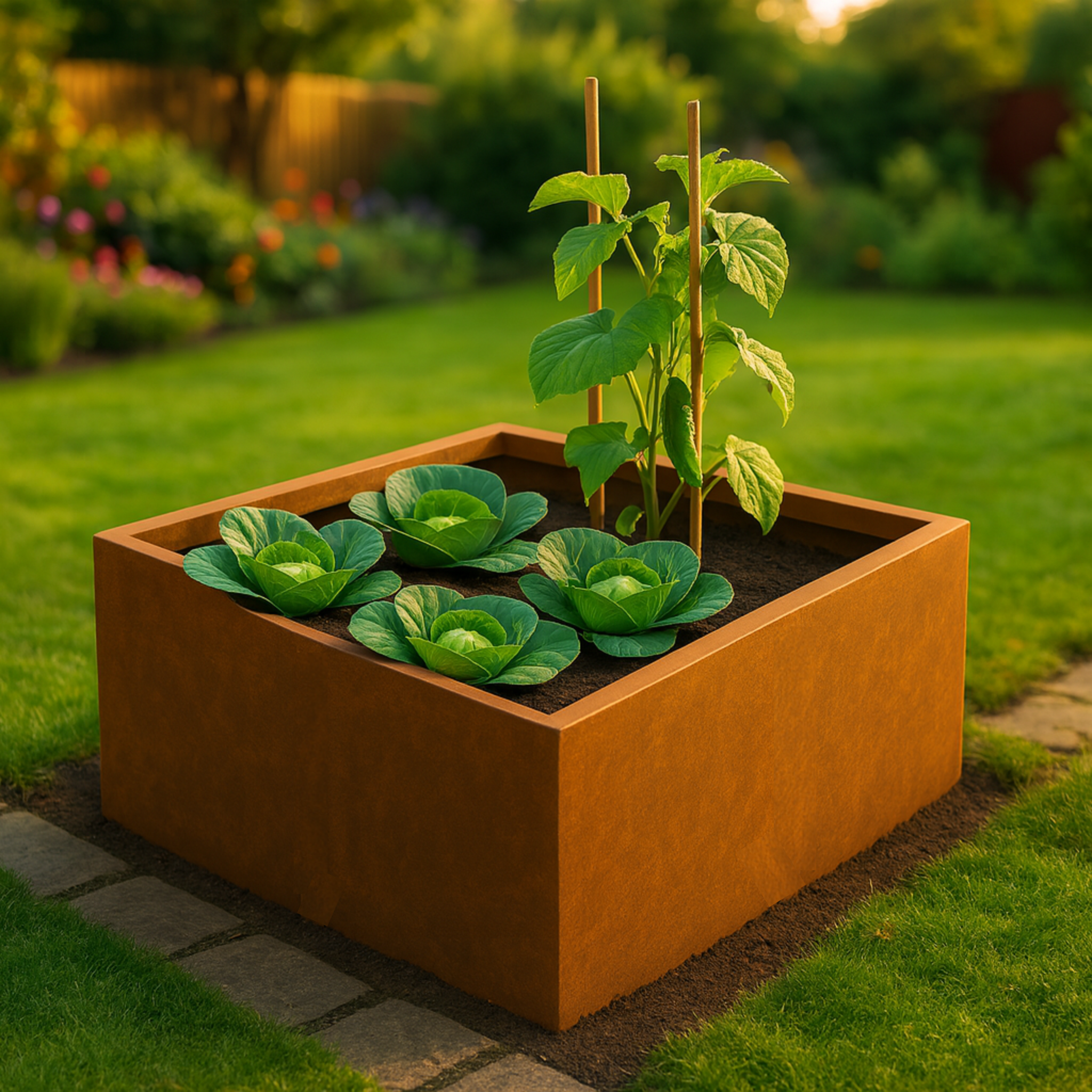 Hochbeete aus Cortenstahl – Modern & Wetterfest | GARTENSTAHL