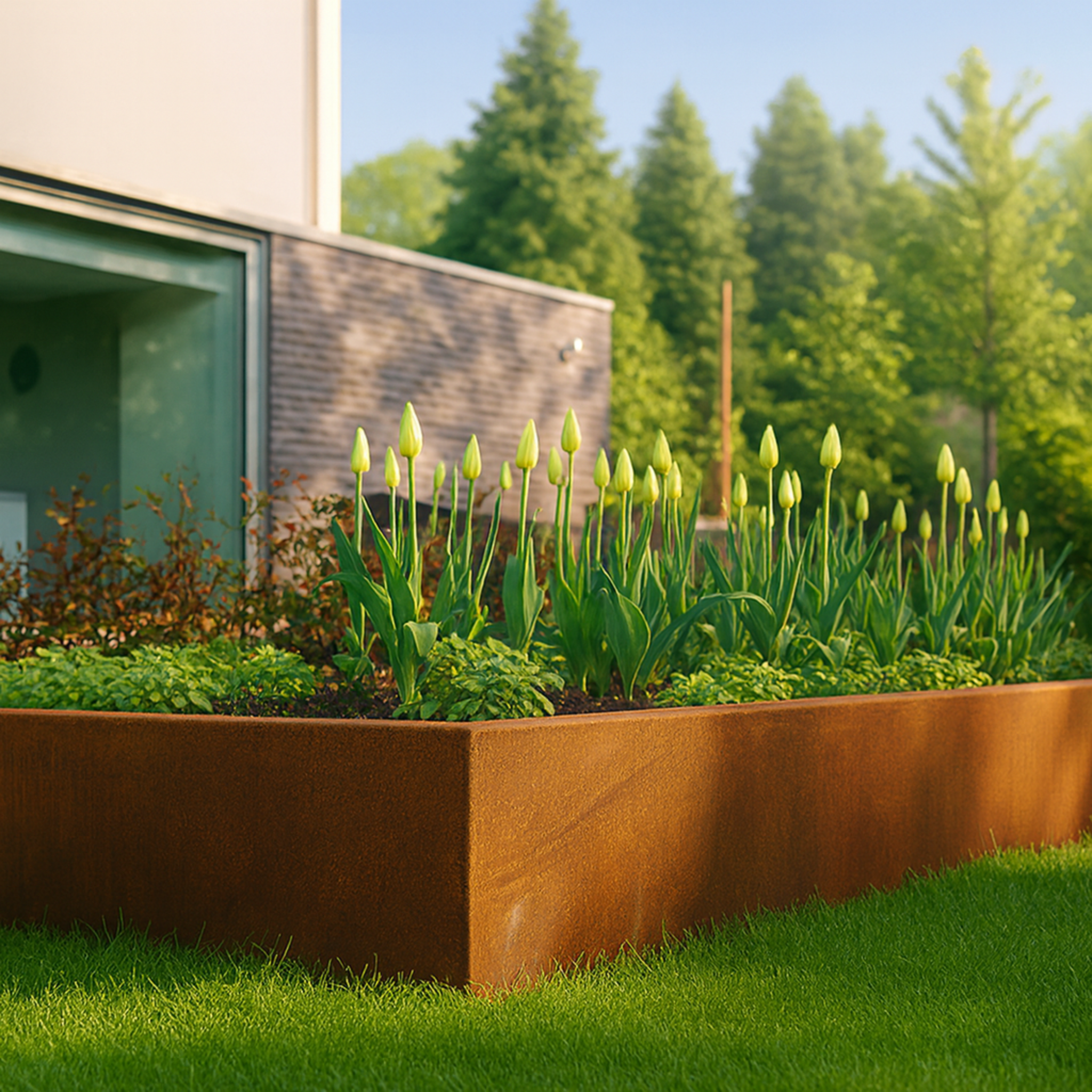 Hochbeete aus Cortenstahl – Modern & Wetterfest | GARTENSTAHL