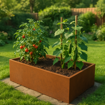 Hochbeete aus Cortenstahl – Modern & Wetterfest | GARTENSTAHL
